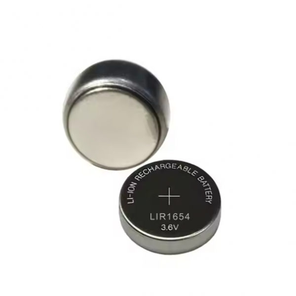 3.6V Rechargeable Lithium Ion Battery Button Cell LIR1654 for TWS ...